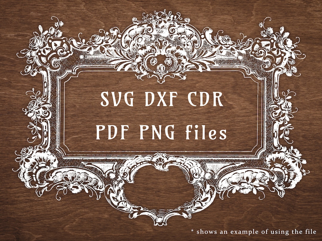 Vintage Frame Vector Files / Vintage Frame Svg / Baroque Frame ...