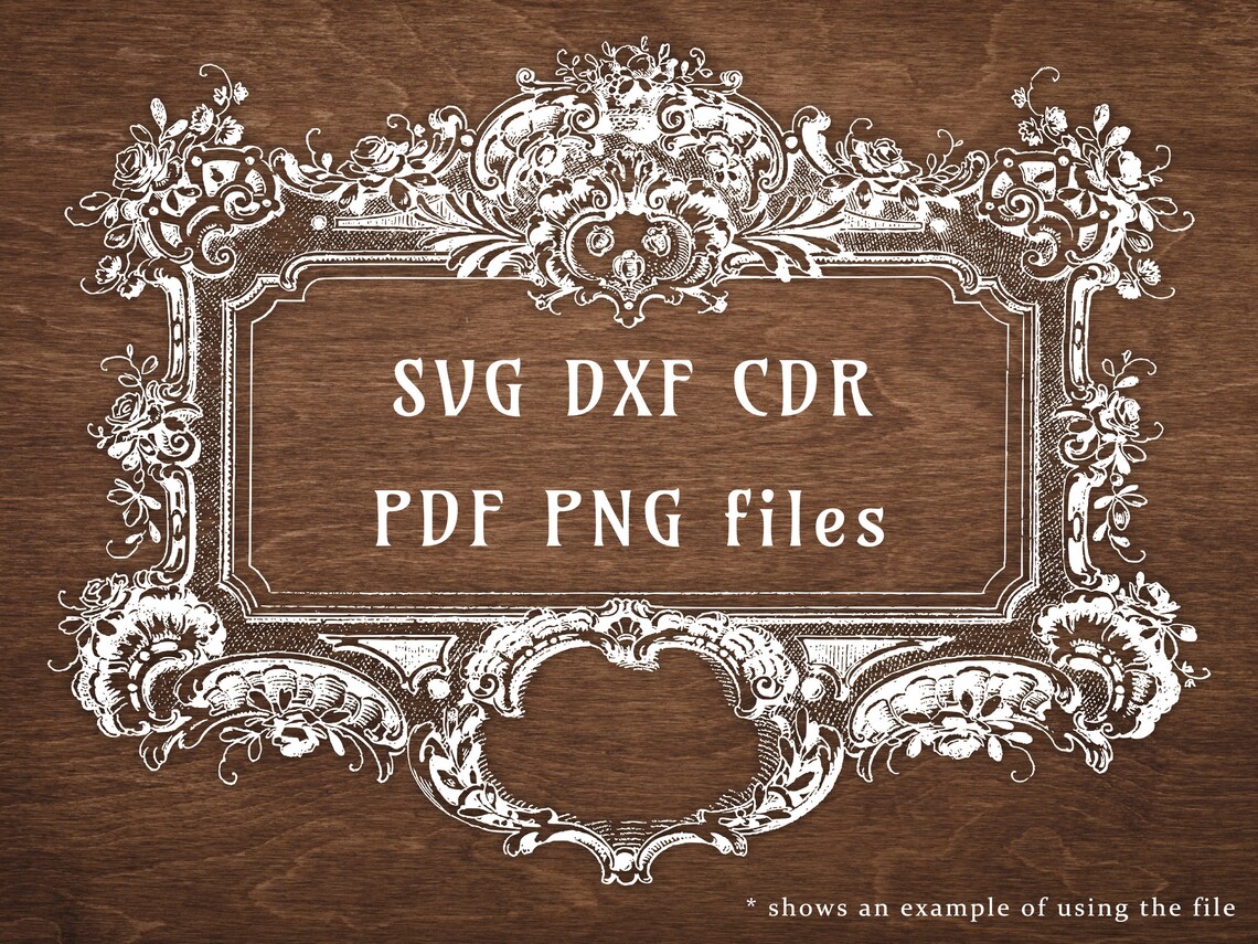 Vintage Frame Vector Files / Vintage Frame Svg / Baroque Frame ...