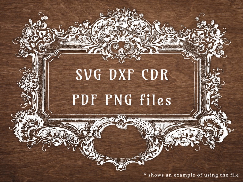 Vintage Frame Vector Files / Vintage Frame Svg / Baroque Frame ...