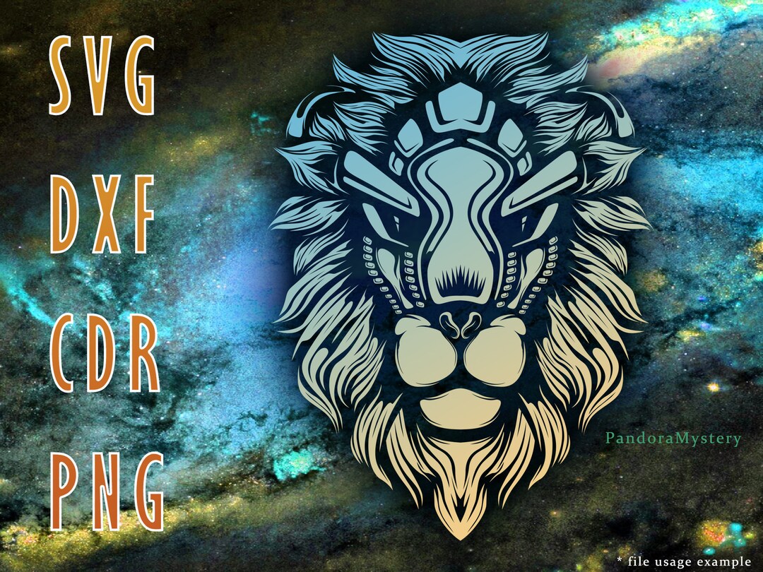 Cyber Lion Zentangle / Zentangle Svg / SVG Files for Cricut / Lion ...