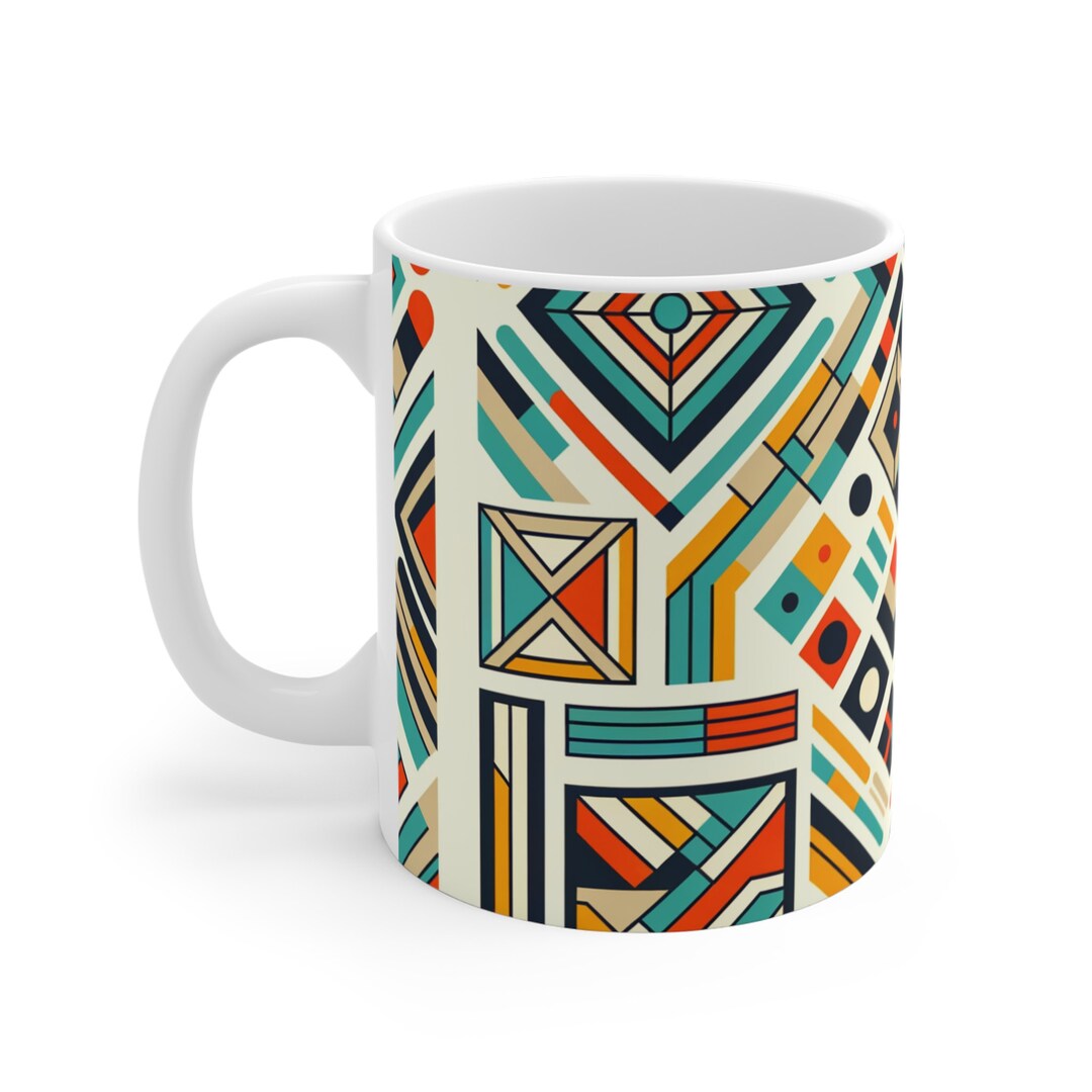 Mid Century Modern Mug, Coffee Cup, Kitchen Decor, Vintage, Ceramic Mug ...