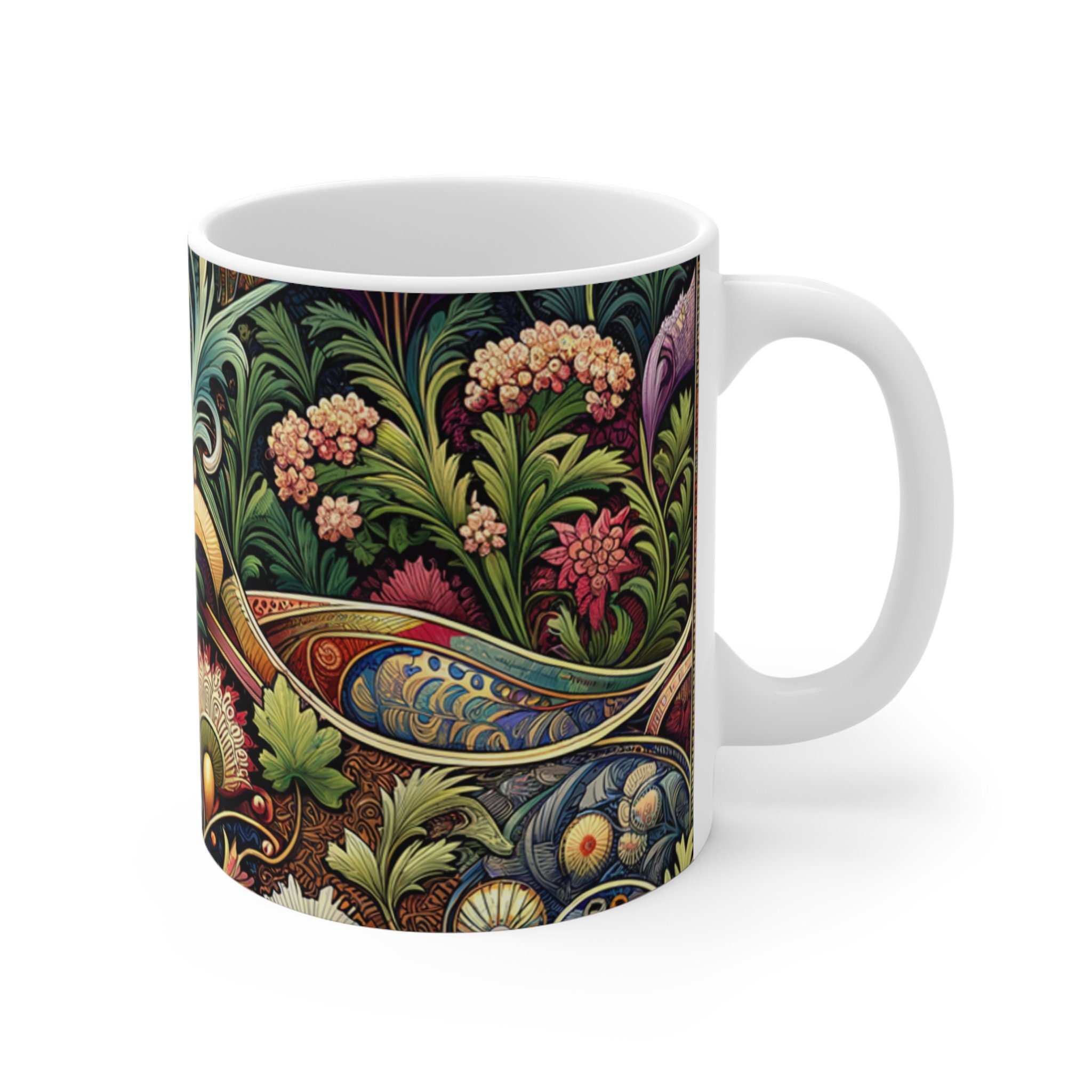 Morris Motif Artisan Coffee Cognizance Art Nouveau Coffee Mugs ...