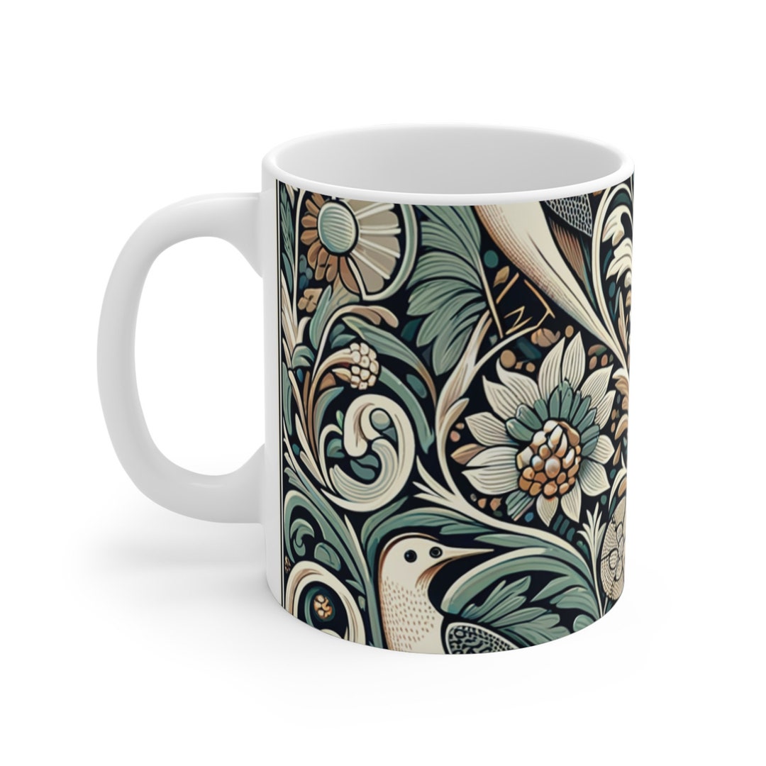 Morris and Co. Harmony Brew Ceramic Mug Art Nouveau Coffee Mugs ...