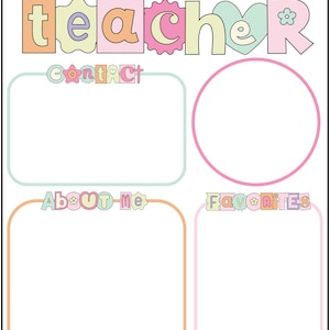 Meet the Teacher Retro Template Editable - Back to School - Etsy