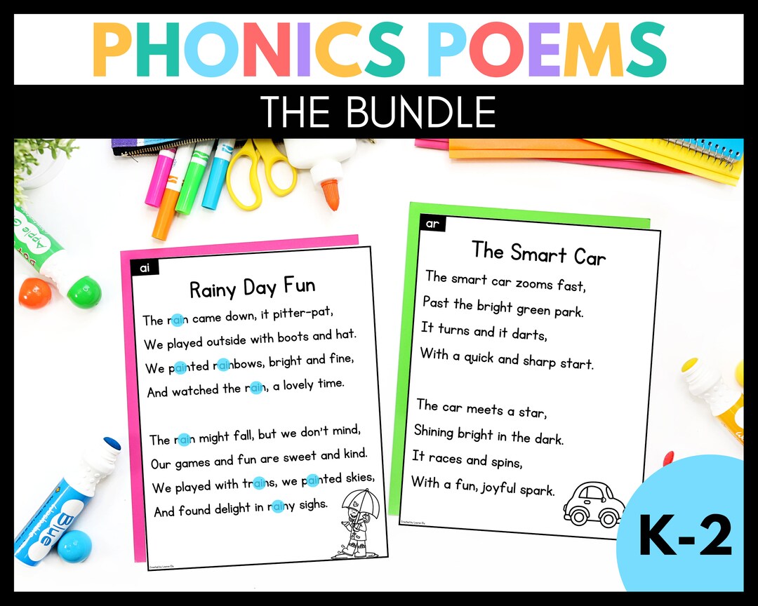 Phonics Poems for Grades K-2 - Phonics and Fluency - Etsy