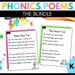 Phonics Poems for Grades K-2 - Phonics and Fluency - Etsy