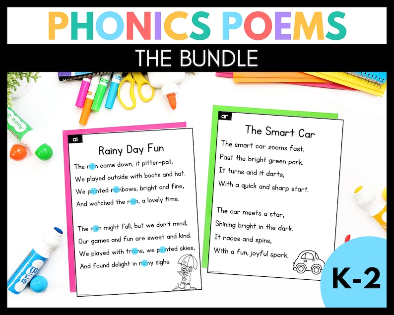 Phonics Poems for Grades K-2 - Phonics and Fluency - Etsy