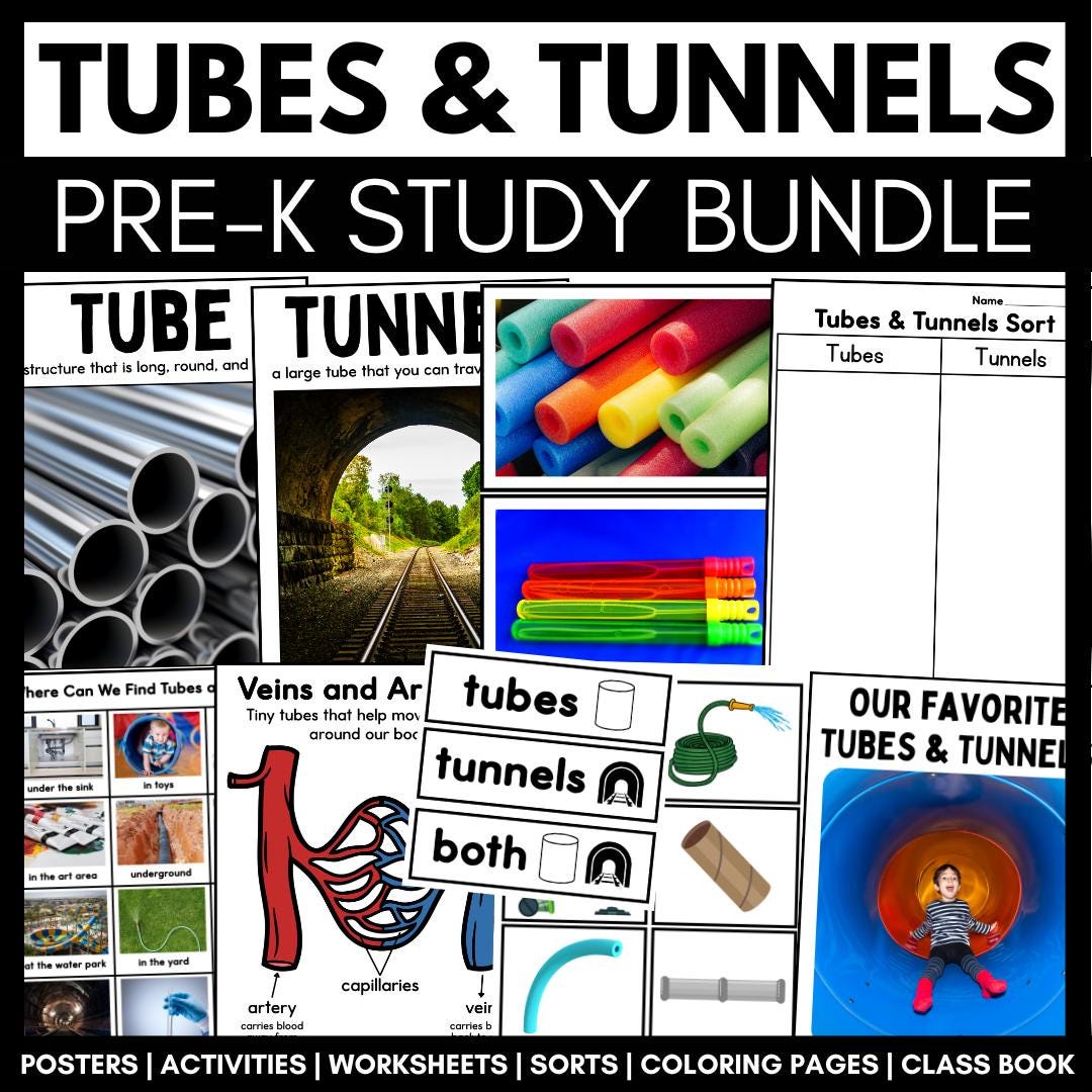 Creative Curriculum® Tubes and Tunnels Study | Pre-k Activities Bundle ...