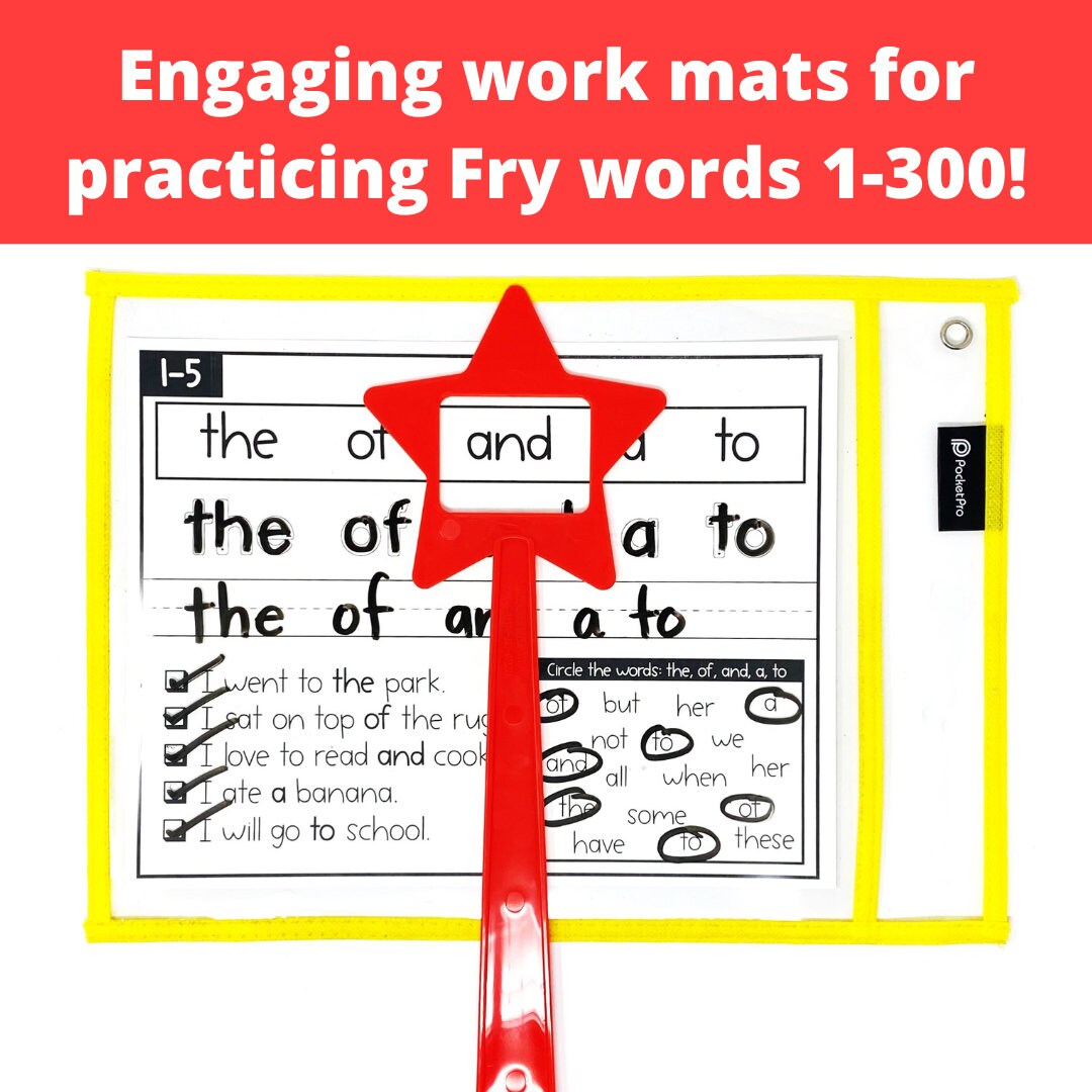 Fry Sight Words Practice Mats – Literacy Center Activity (digital ...
