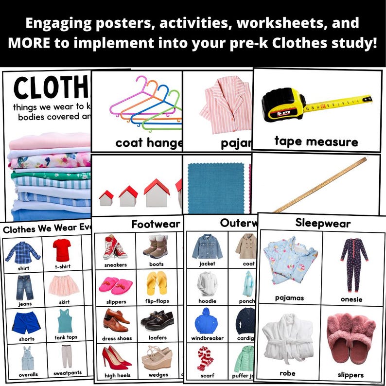 Clothes Study Bundle Creative Curriculum - Etsy