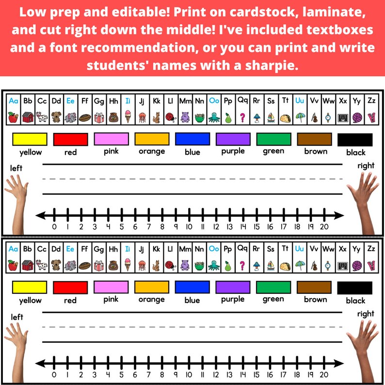 Name Tags for Student Desk - Editable Name Plates for Primary - Student ...