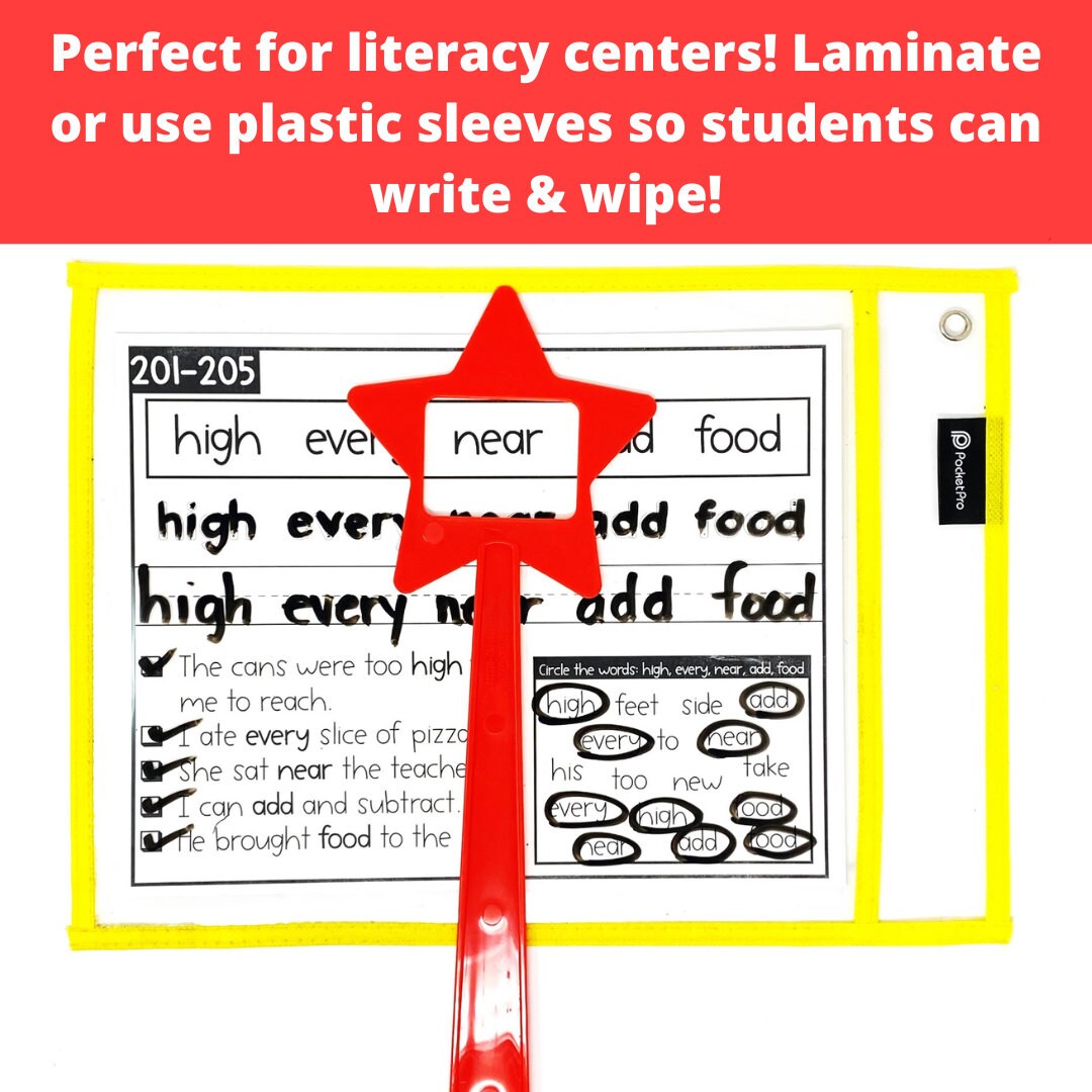 Fry Sight Words Practice Mats – Literacy Center Activity (digital ...