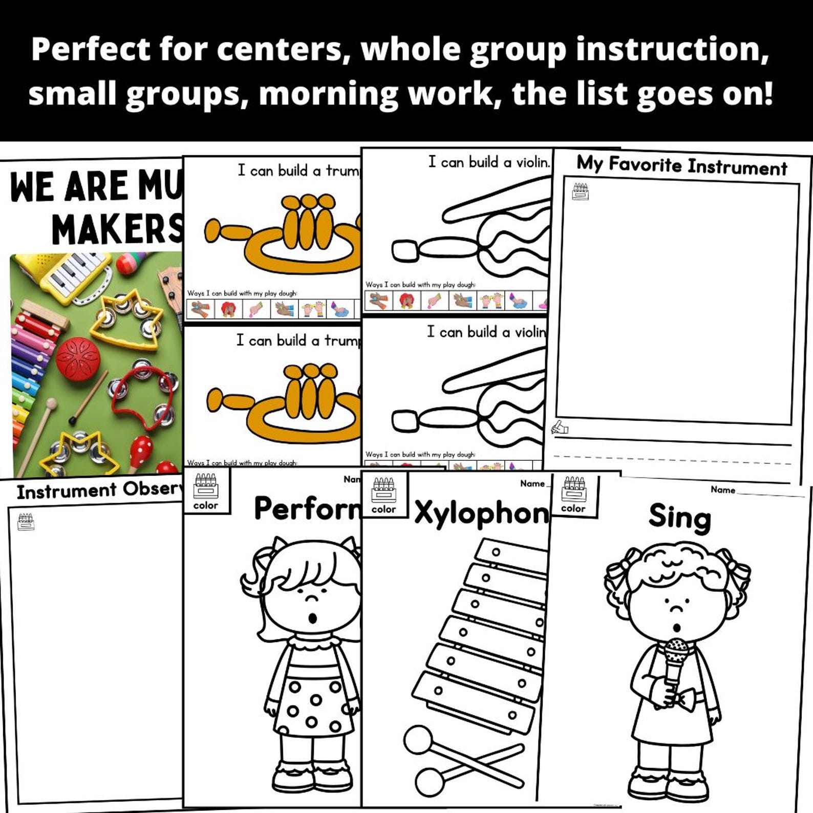 Creative Curriculum® Music Making Study | Pre-k Activities Bundle - Etsy