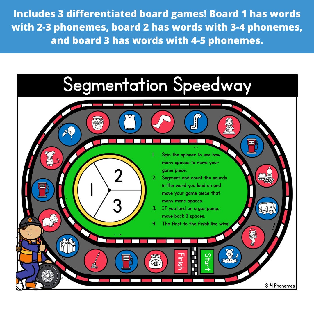 Segmenting Words - Segmentation Board Games for Literacy Centers - SOR ...