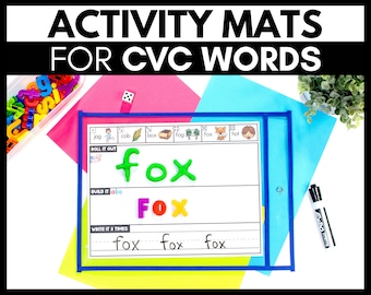 Phonics Games Kindergarten CVC Words for Kids Literacy Centers ...