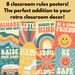 Retro Classroom Posters Classroom Rules Poster Set - Etsy