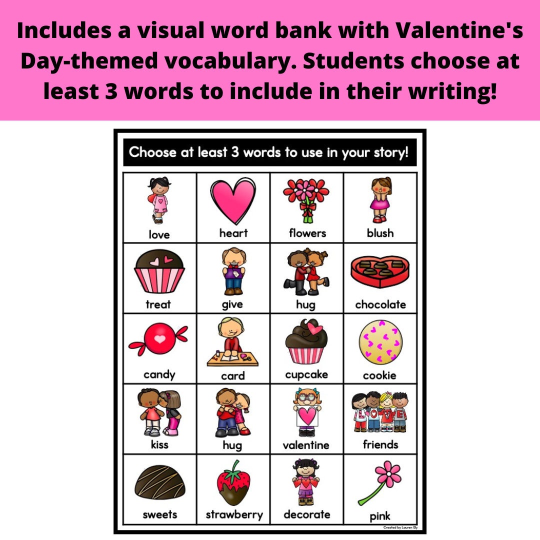 Valentines Day Writing Activities - Writing Center With Visual Word ...