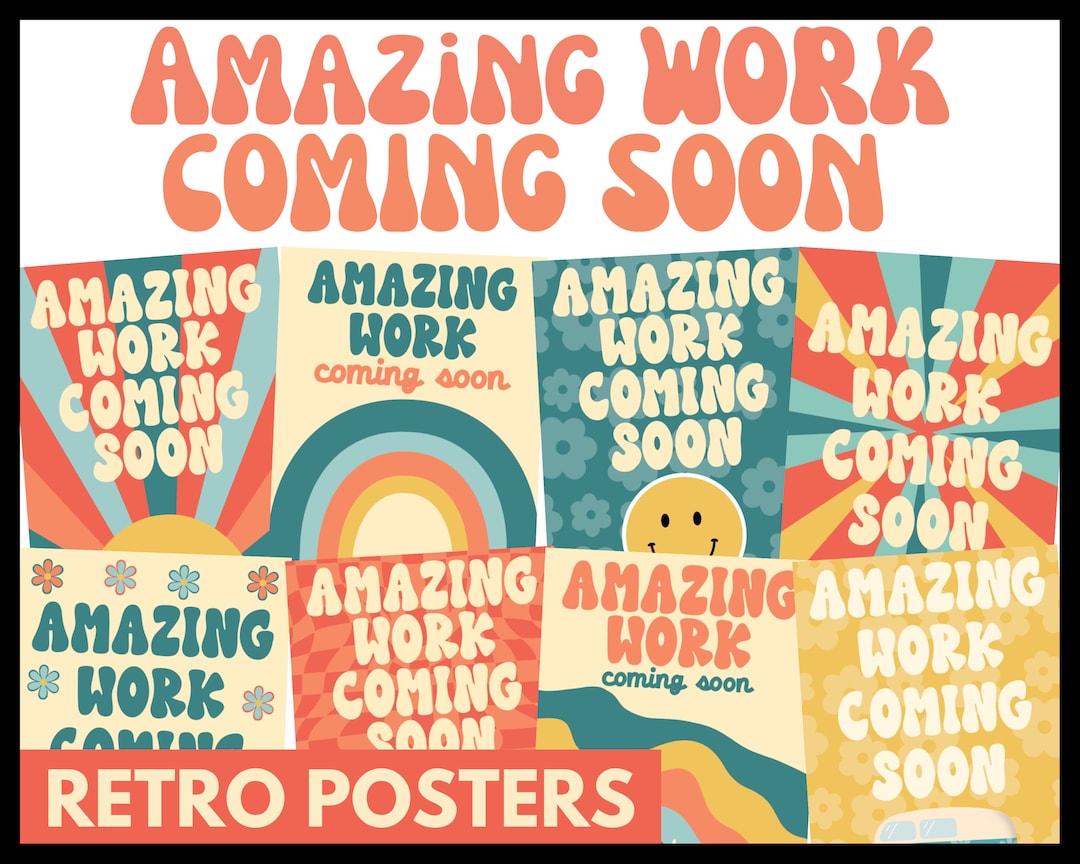 Amazing Work Coming Soon Posters - Retro Back to School Bulletin Board ...