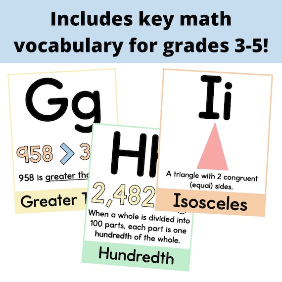 Maths Vocabulary Cards