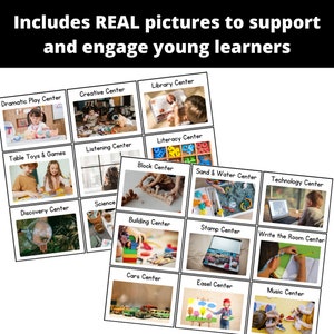 Center Signs and Choice Board Labels for Preschool Pre-k and ...