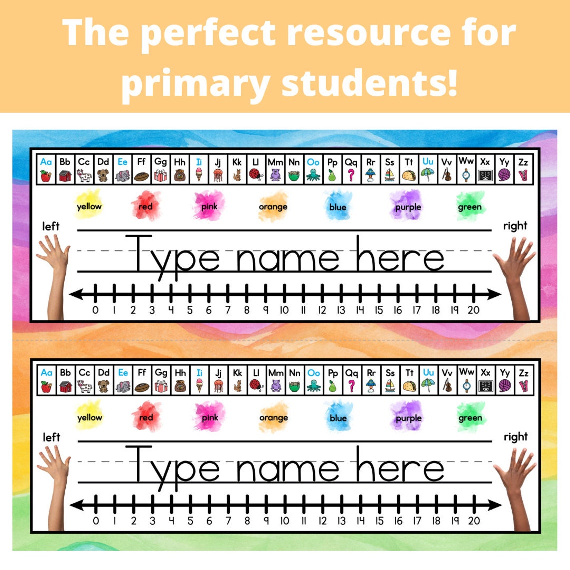 Name Tags for Student Desk - Editable Name Plates for Primary - Student ...