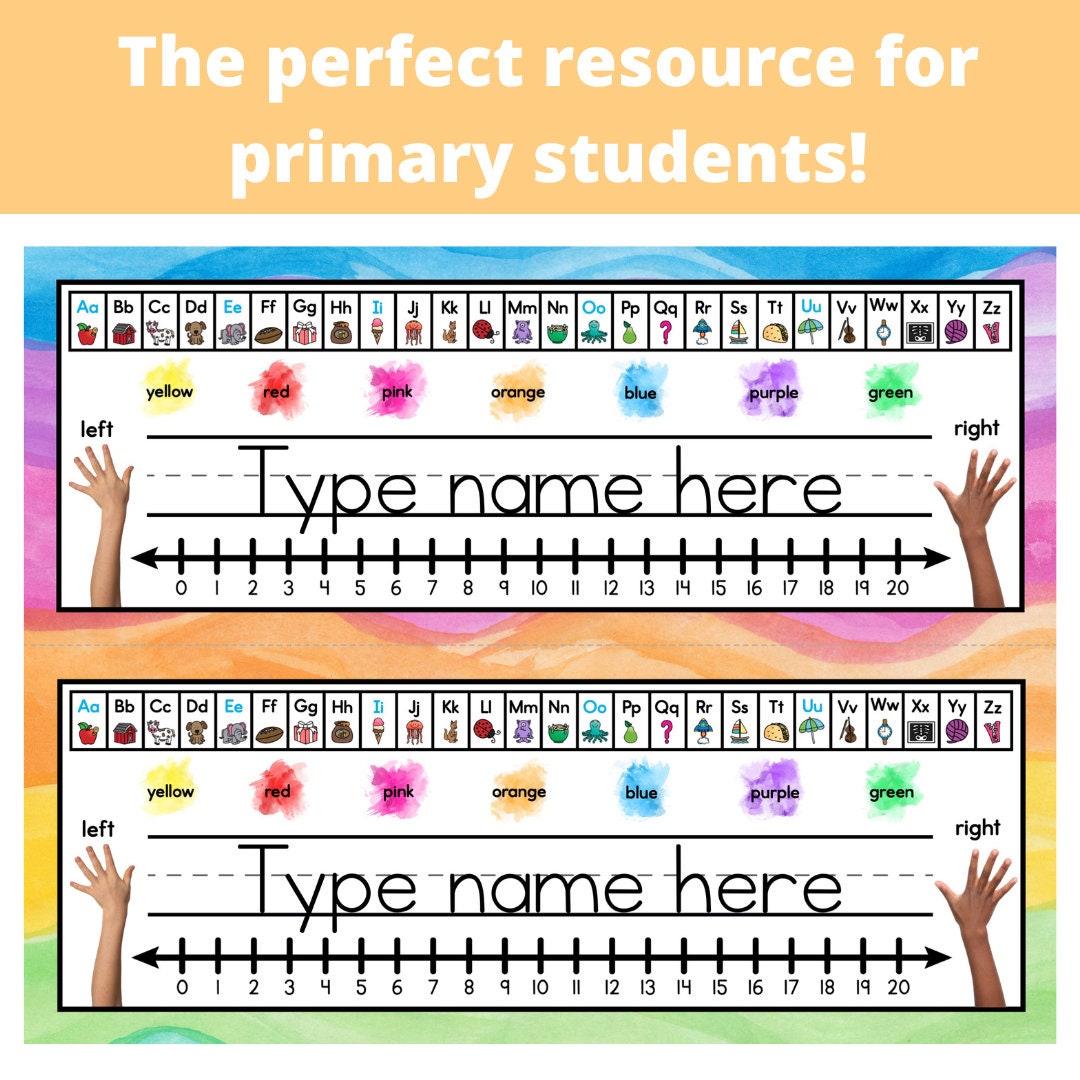 Name Tags for Student Desk - Editable Name Plates for Primary - Student ...