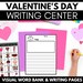 Valentines Day Writing Activities - Writing Center With Visual Word ...