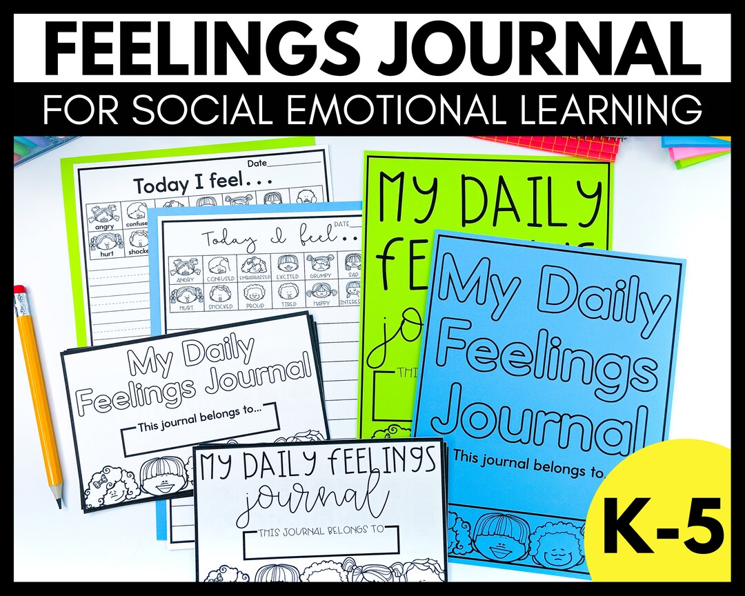 Social Emotional Learning Activities - Daily Feelings Check in Journal ...