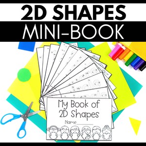 2D Shapes Mini Book Activity for Math Centers - Shape Tracing Sheets ...