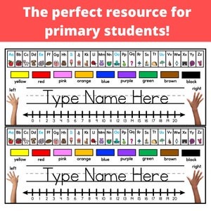 Name Tags for Student Desk - Editable Name Plates for Primary - Student ...