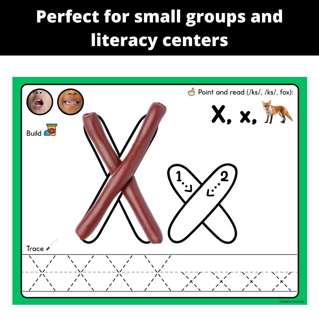 Letters and Sounds Play Dough Mats - Uppercase and Lowercase Alphabet ...