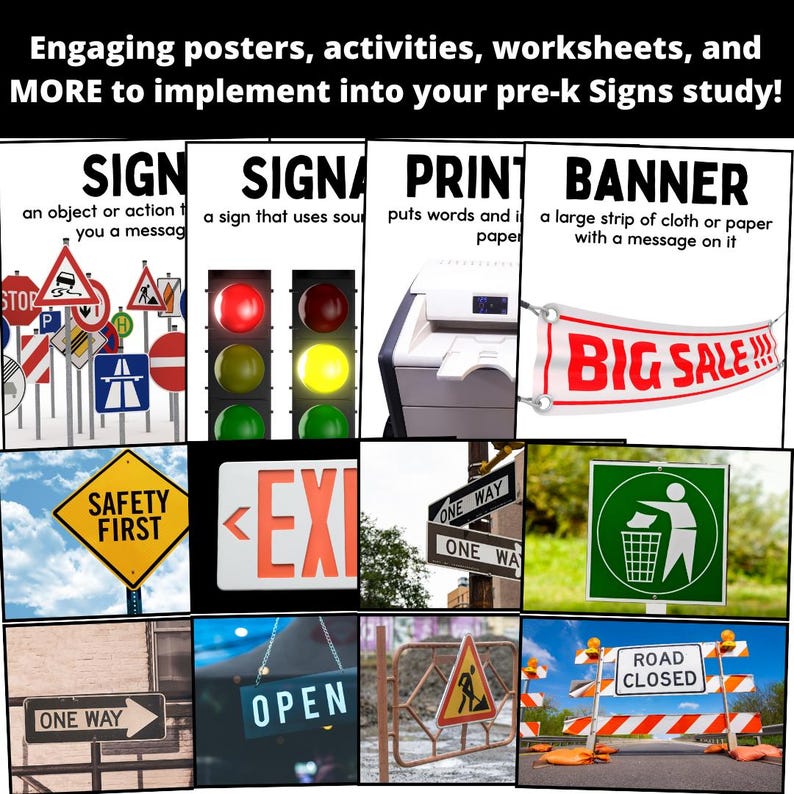 Signs Study Bundle Creative Curriculum - Etsy