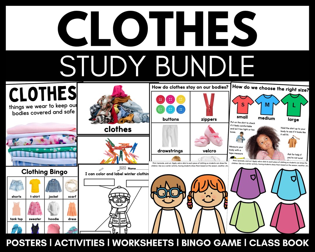 Clothes Study Bundle Creative Curriculum - Etsy