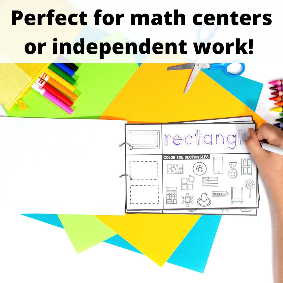 2D Shapes Mini Book Activity for Math Centers Shape Tracing Sheets ...