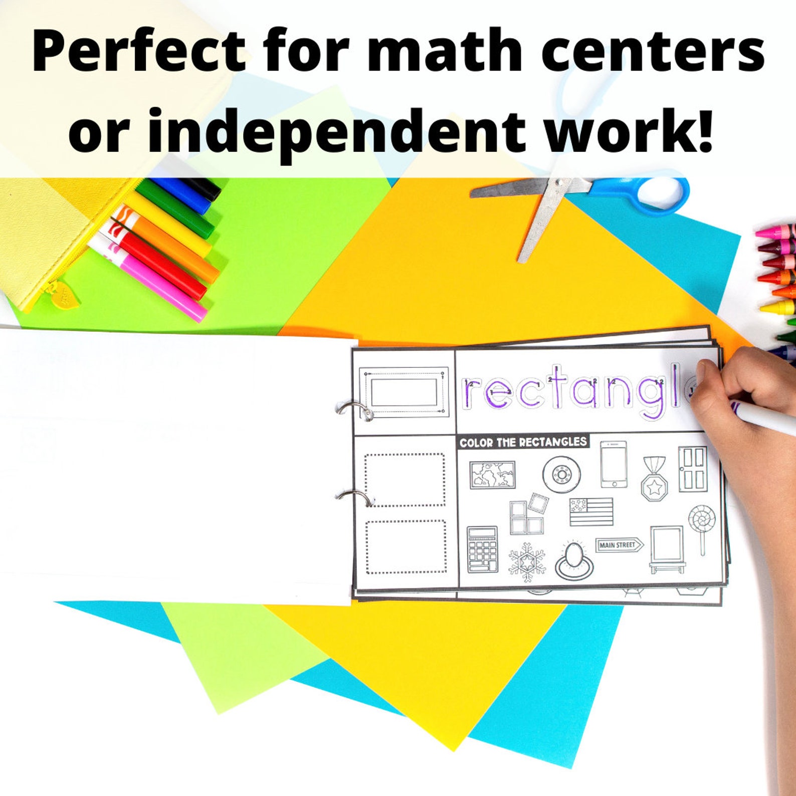 2D Shapes Mini Book Activity for Math Centers Shape Tracing Sheets ...