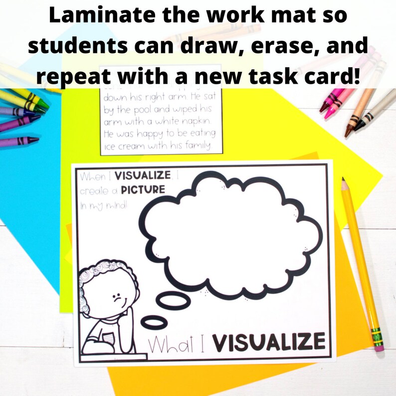 Literacy Center Activity - Visualizing - Read Visualize Draw Reading ...