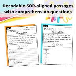 Decodable Passages With Comprehension Questions - Science of Reading ...
