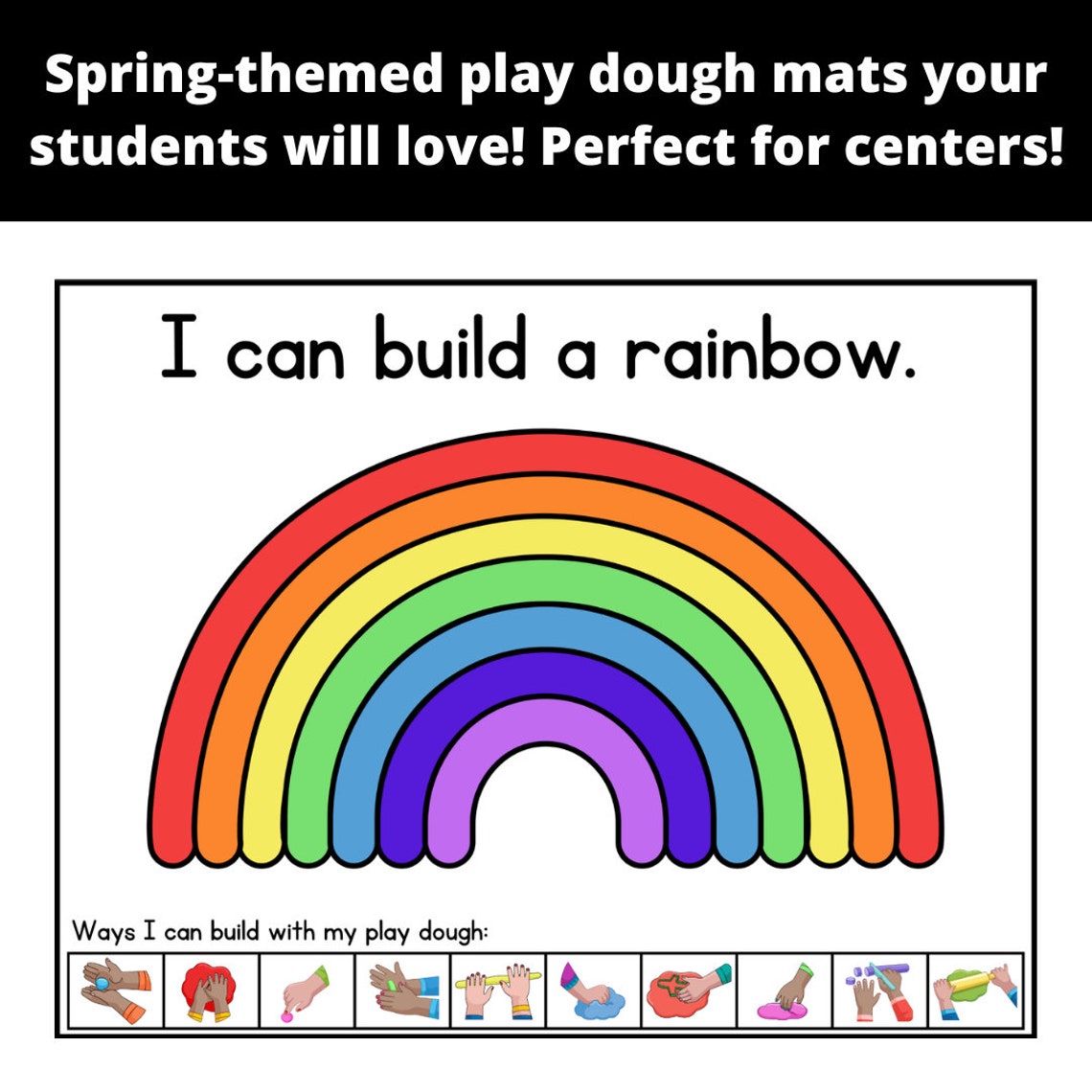 Spring Themed Play Dough Mats for Pre-k and Kindergarten - Etsy
