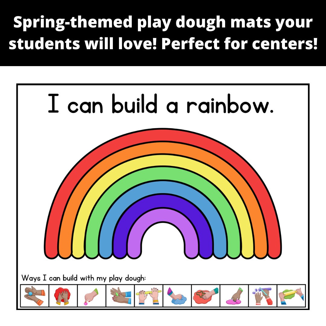 Spring Themed Play Dough Mats for Pre-k and Kindergarten - Etsy