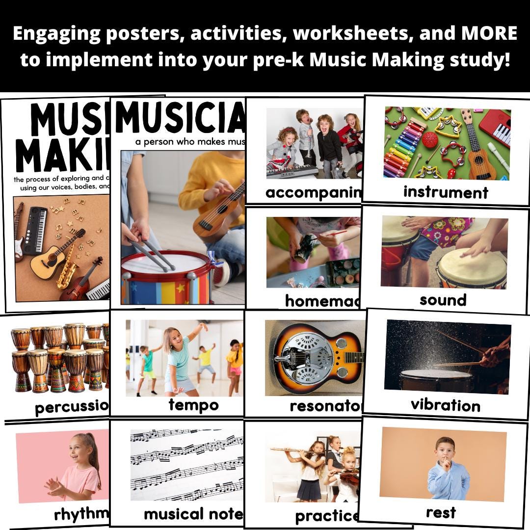 Creative Curriculum® Music Making Study | Pre-k Activities Bundle - Etsy