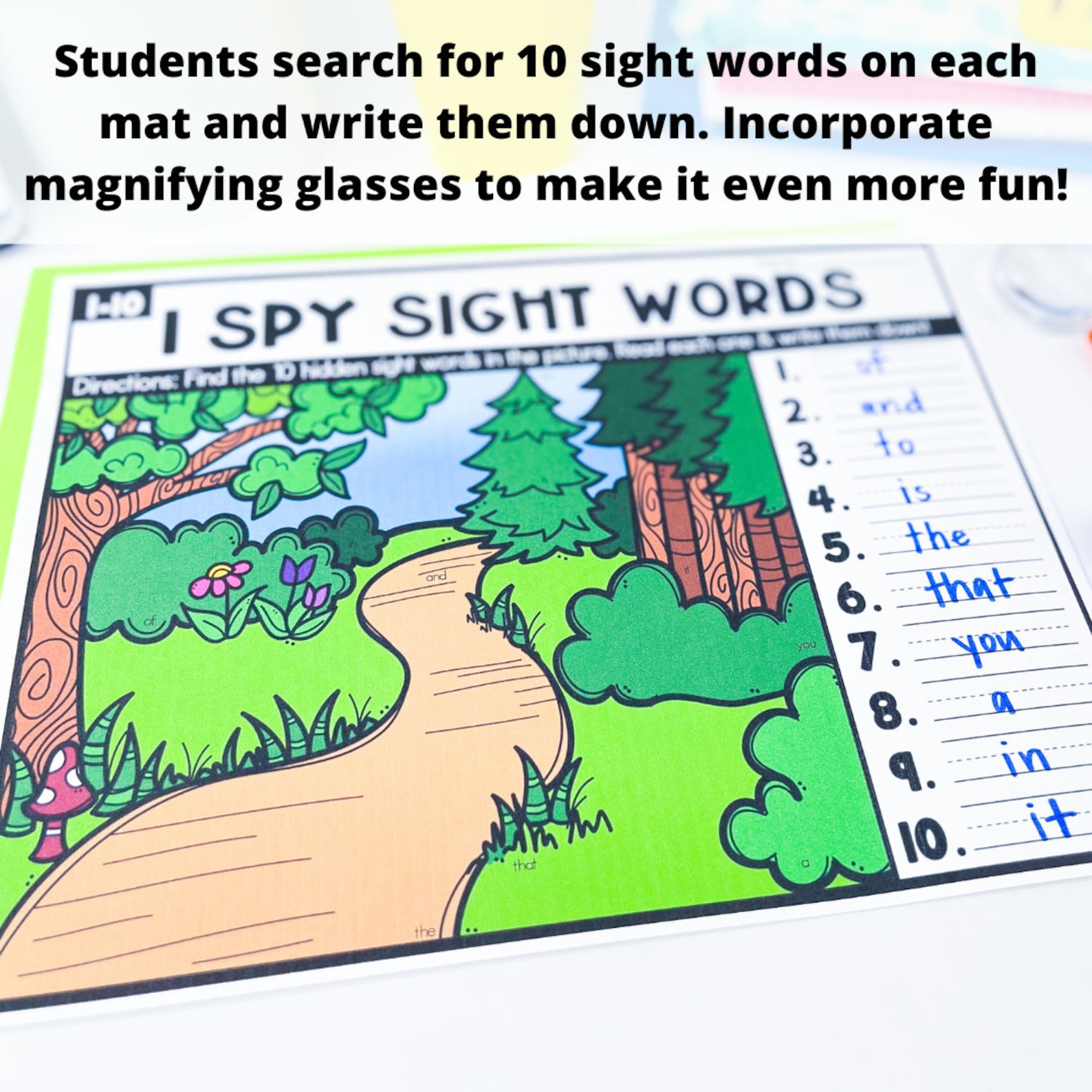 Sight Words Activities - I Spy Sight Words - Fry Words 1-100 - Literacy ...