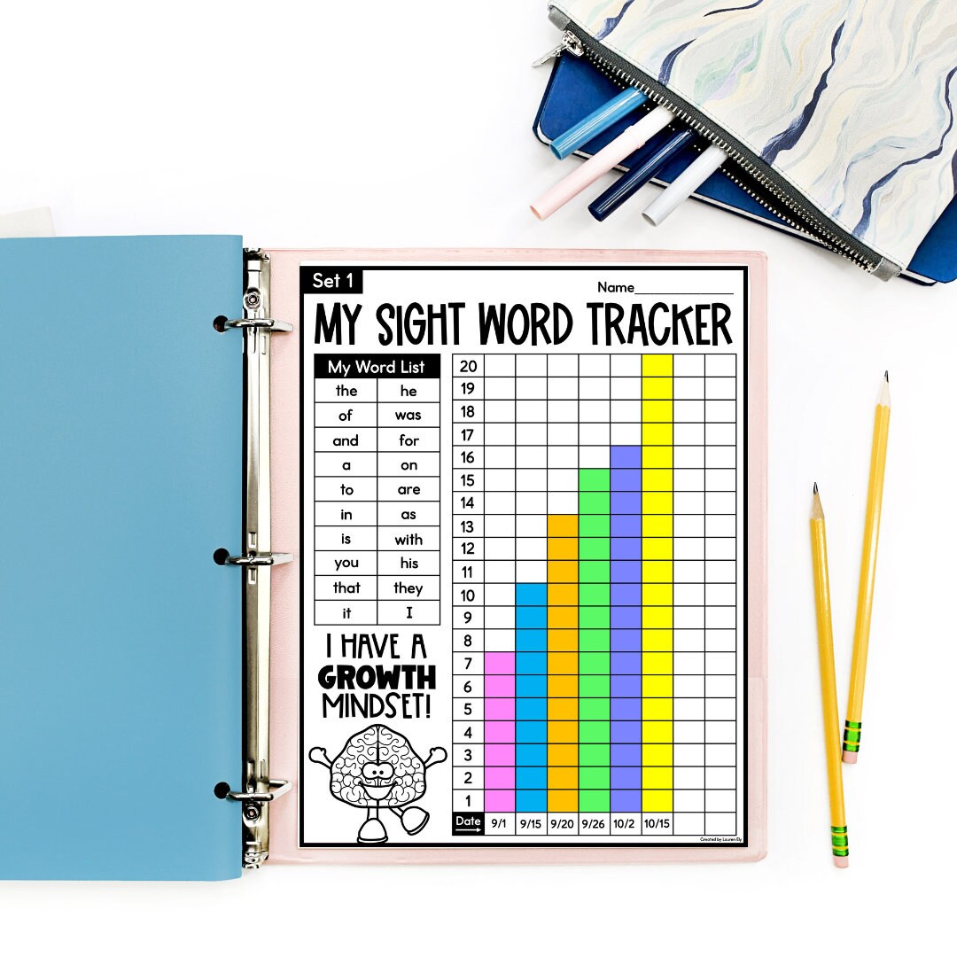 Fry Sight Words Student Tracker 1-300 (editable Version) - Etsy