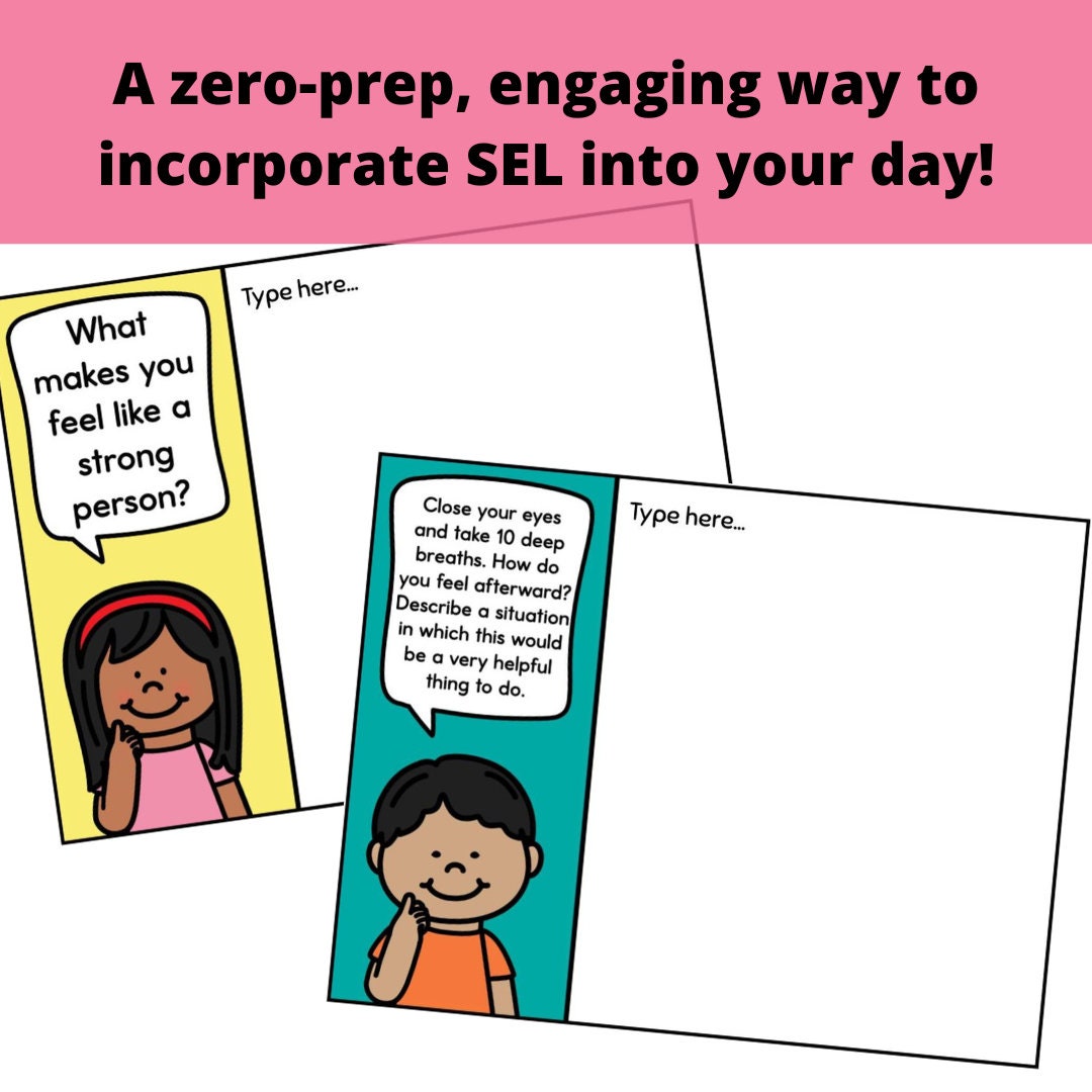 Social Emotional Learning Journal Prompts - 100 Digital Prompts - Etsy