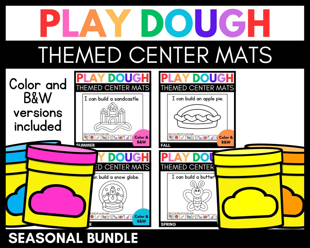 Play Dough Mats for the Year - Seasonal Bundle for Pre-k and ...