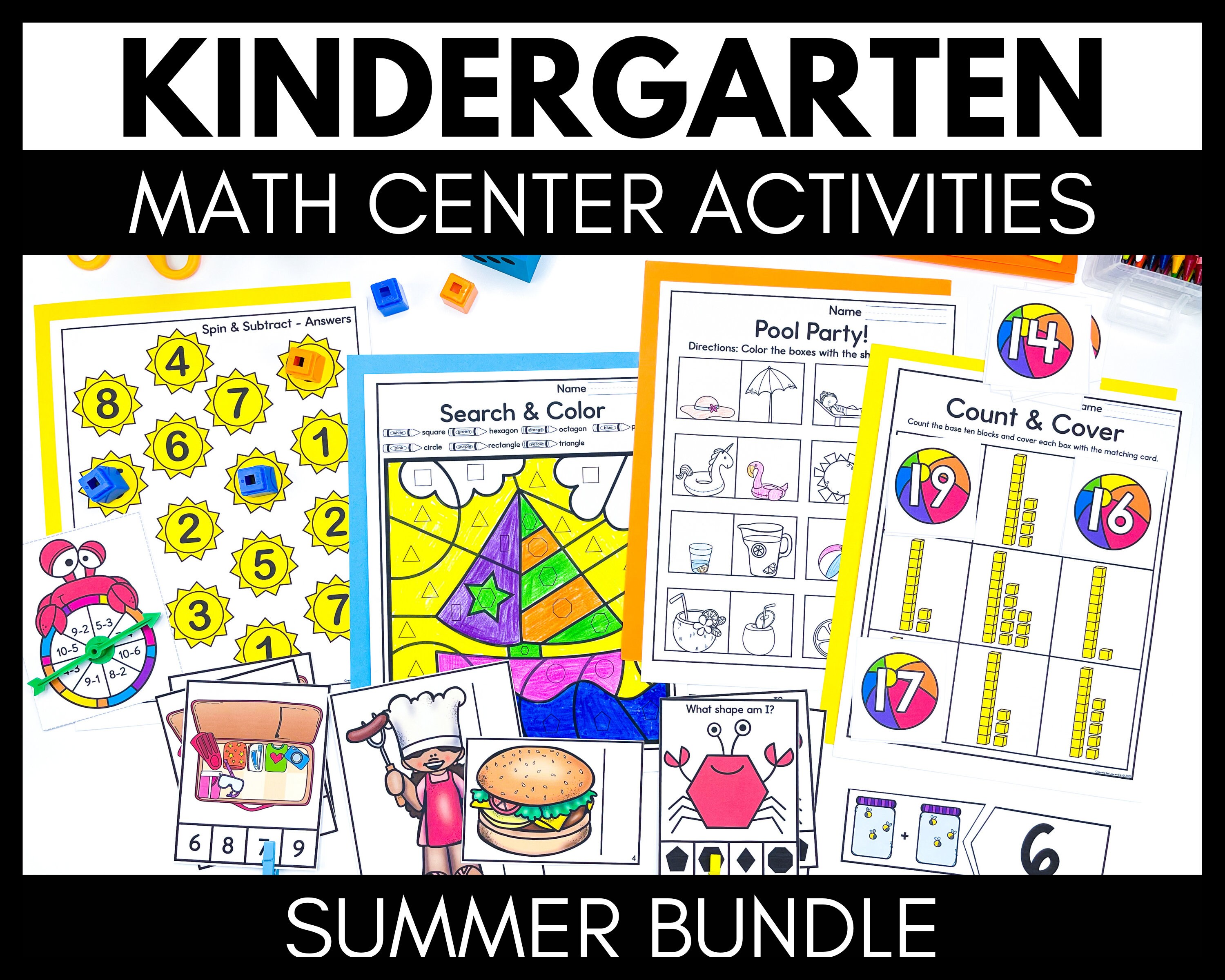Kindergarten Math Activities and Games for SUMMER Math Centers - Etsy