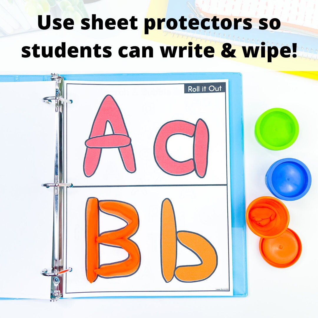 Letter Recognition Worksheets for Binder - Alphabet Activities - Etsy