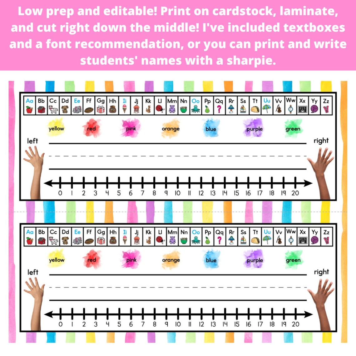 Name Tags for Student Desk - Editable Name Plates for Primary - Student ...