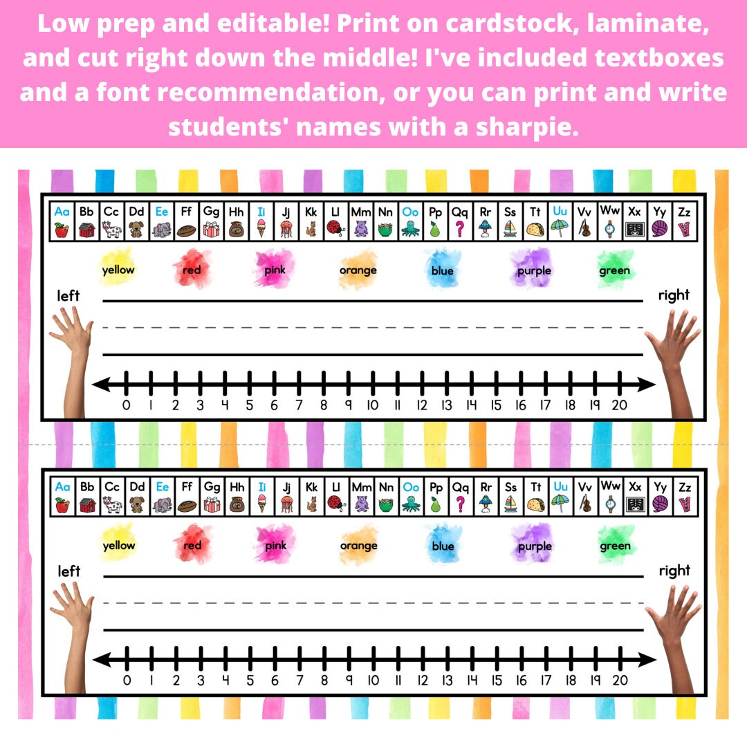 Name Tags for Student Desk - Editable Name Plates for Primary - Student ...