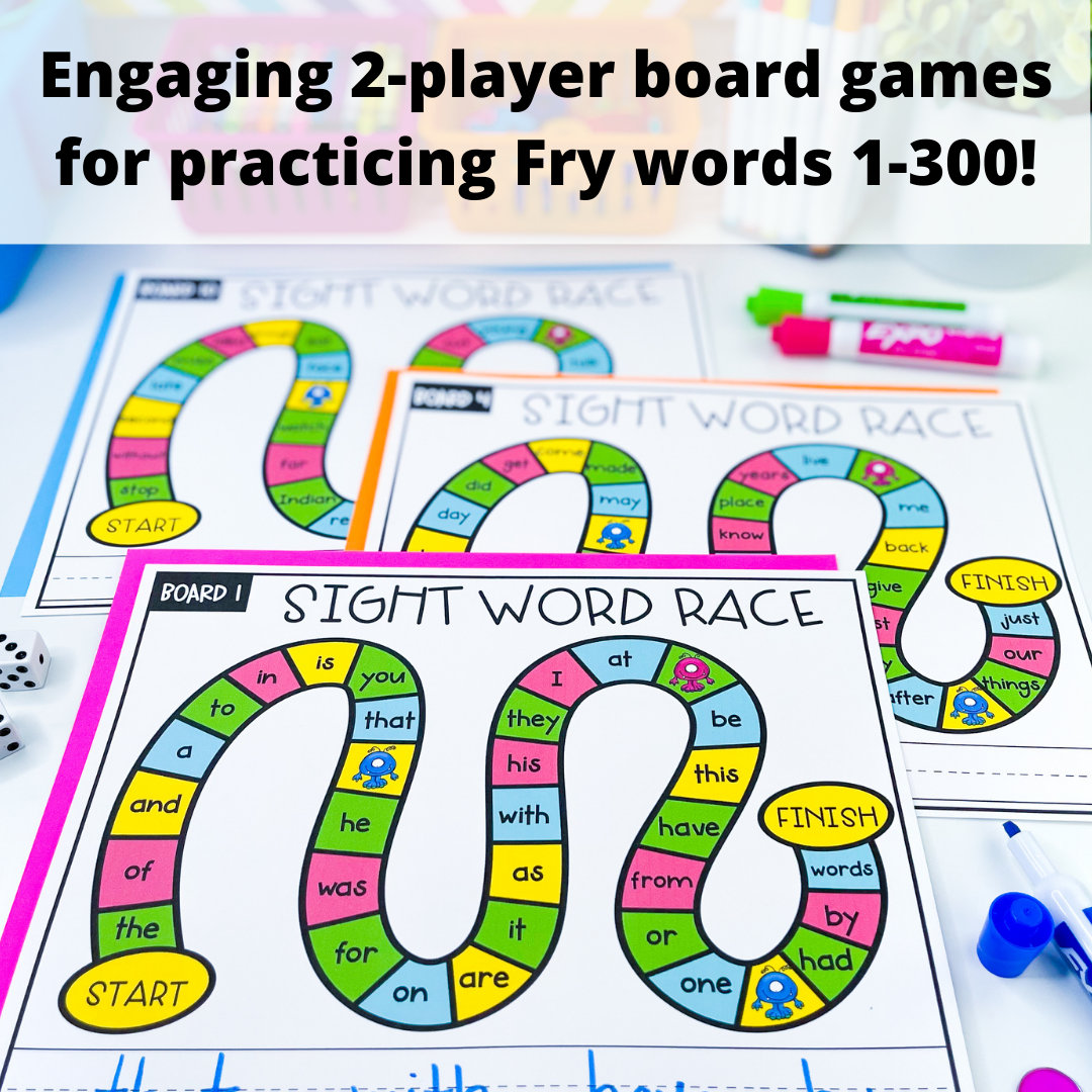 Sight Word Games - Fry Sight Words Activities Fry Words 1-300 ...