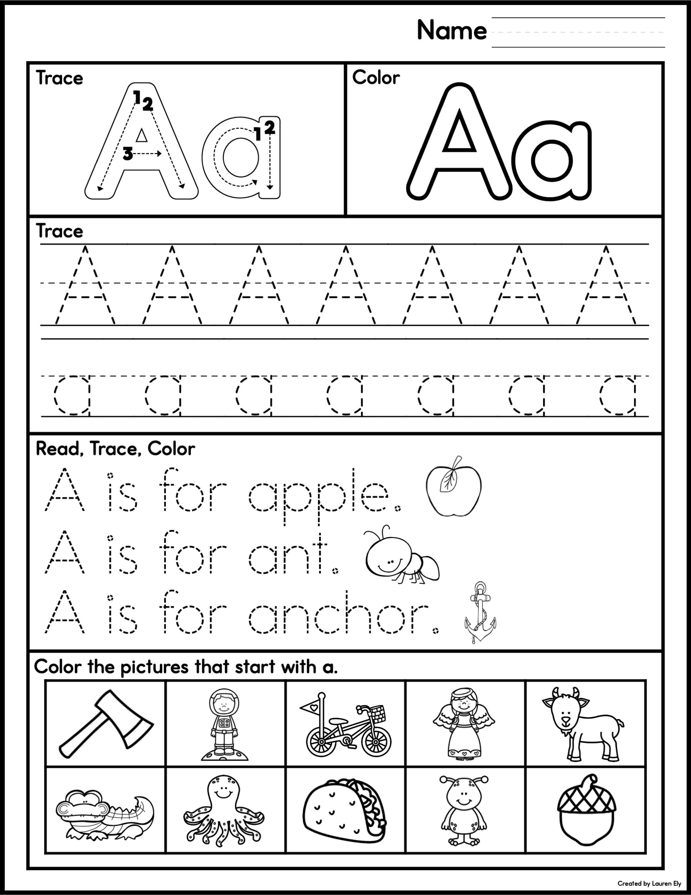 Alphabet Tracing Printables - Letter Tracing and Letter Sounds ...
